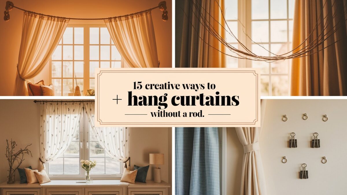 15 Creative Ways to Hang Curtains Without a Rod - WillyHomes
