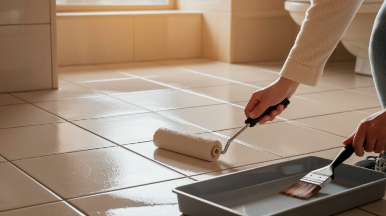 How to Paint Your Bathroom Tile Floor Like a Pro - WillyHomes