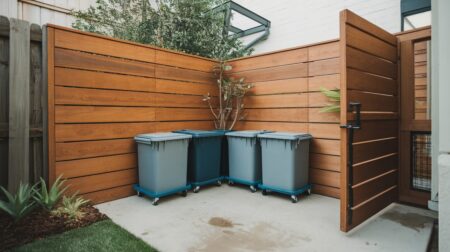 15 Easy DIY Garbage Can Fence Ideas That Hide Bins - WillyHomes