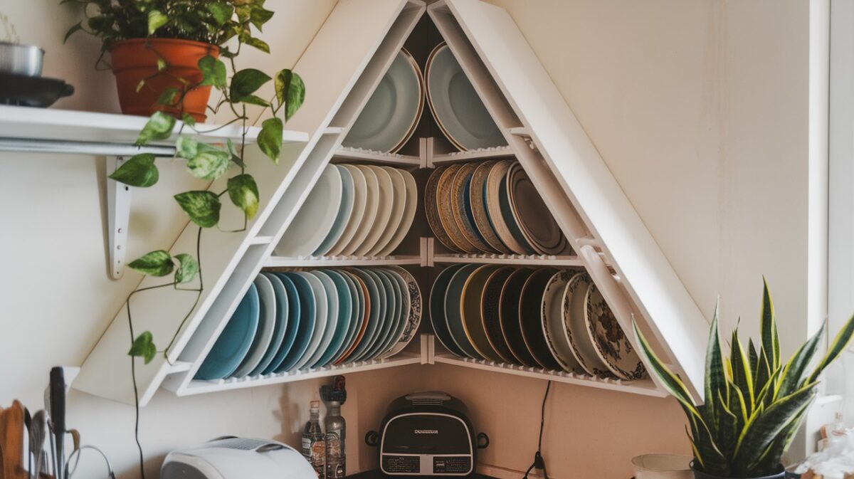 21 DIY Plate Rack Ideas for Kitchen Storage & Display - WillyHomes