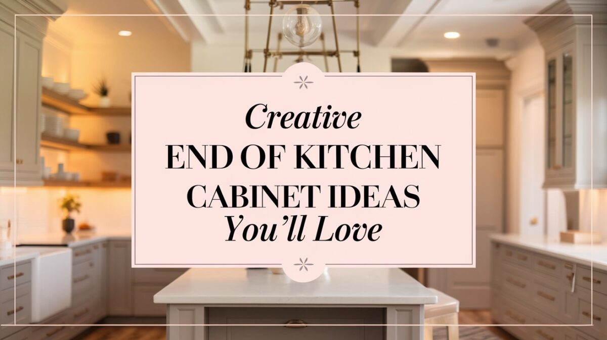 13 Creative End of Kitchen Cabinet Ideas You'll Love - WillyHomes