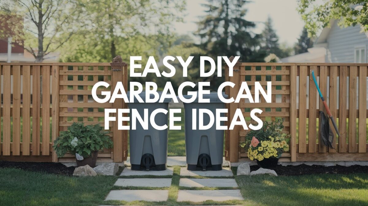 15 Easy DIY Garbage Can Fence Ideas That Hide Bins - WillyHomes