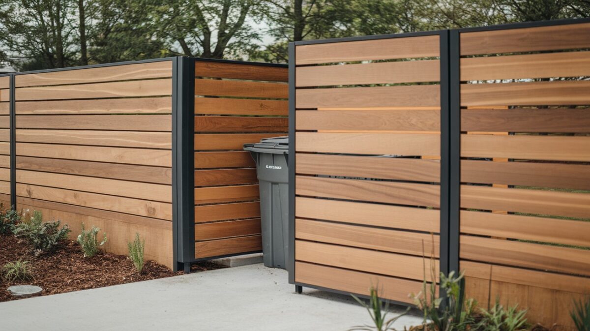 15 Easy DIY Garbage Can Fence Ideas That Hide Bins - WillyHomes