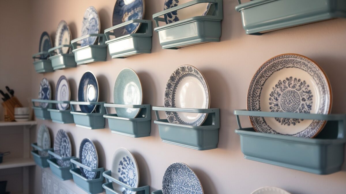 21 DIY Plate Rack Ideas for Kitchen Storage & Display - WillyHomes