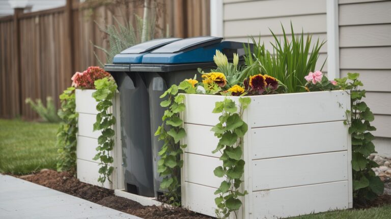 15 Easy DIY Garbage Can Fence Ideas That Hide Bins - WillyHomes