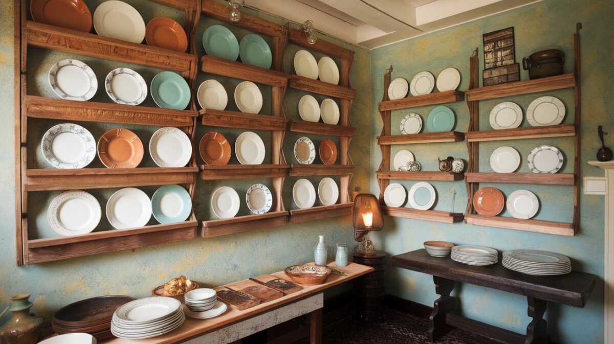 21 DIY Plate Rack Ideas for Kitchen Storage & Display - WillyHomes