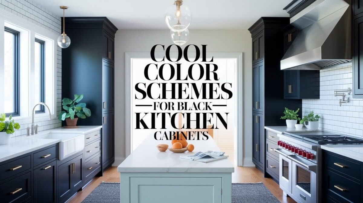 25 Cool Color Schemes for Black Kitchen Cabinets - WillyHomes