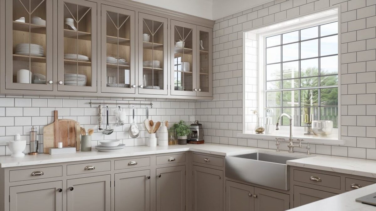 19 Beautiful Greige Kitchen Cabinets Ideas & Guide - WillyHomes