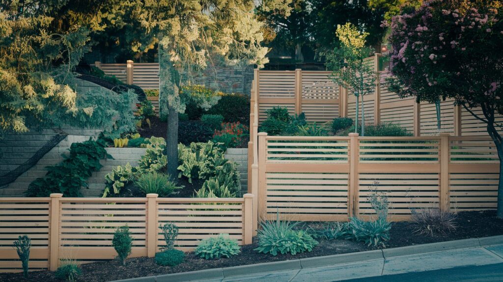 Surprising Fence On Slope Ideas Pictures