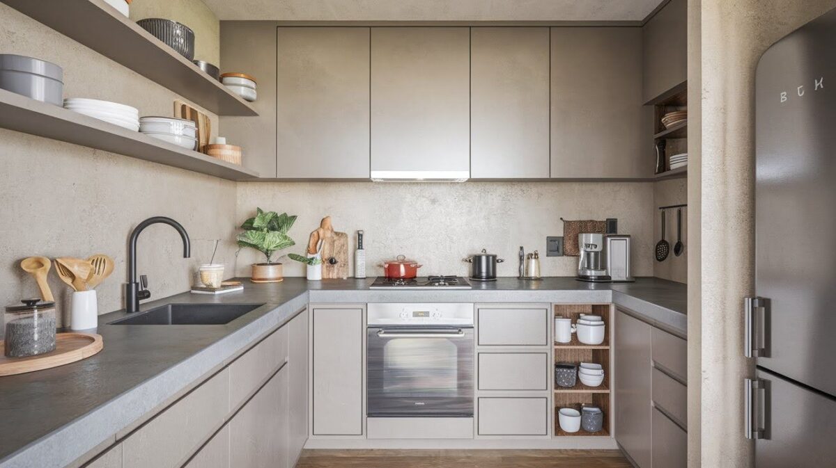 19 Beautiful Greige Kitchen Cabinets Ideas & Guide - WillyHomes