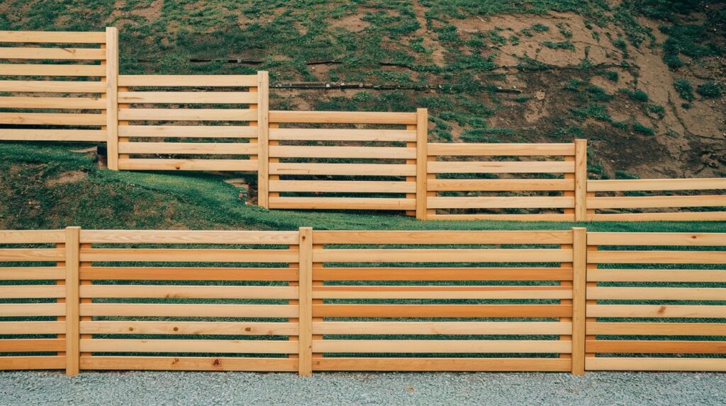 33 Amazing Horizontal Fence on Slope Ideas + Tips - WillyHomes