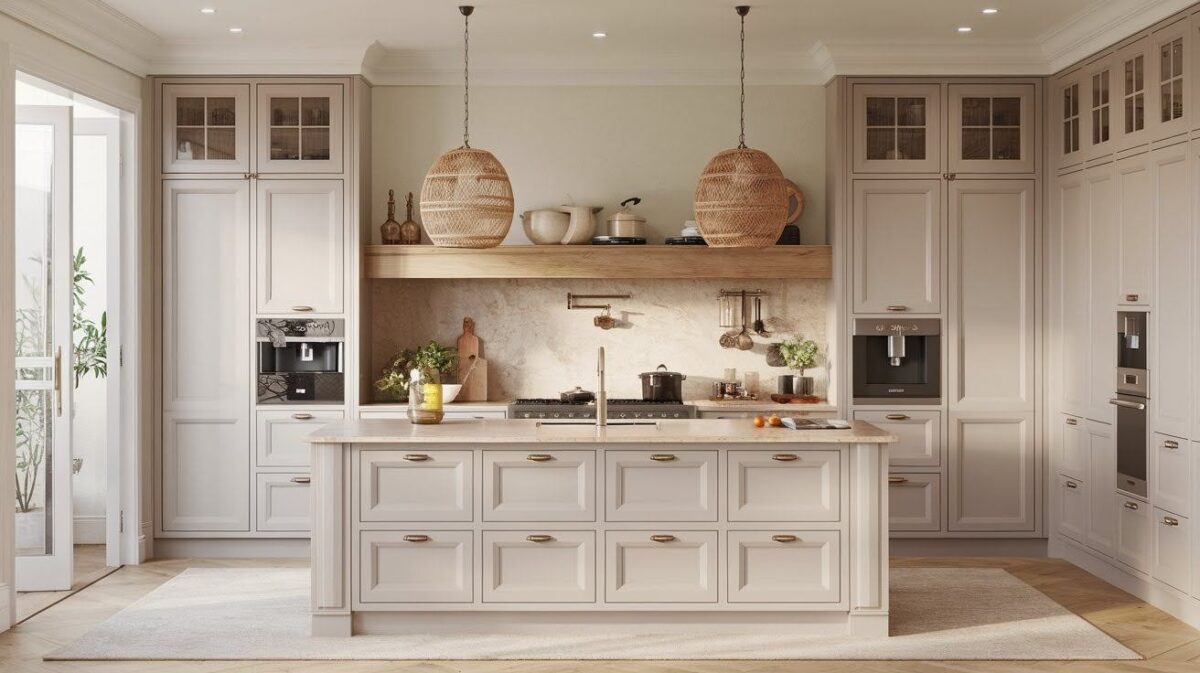 19 Beautiful Greige Kitchen Cabinets Ideas & Guide - WillyHomes
