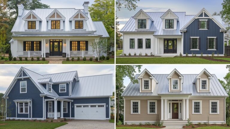 19 Silver Metal Roof House Color Combinations That Work - WillyHomes