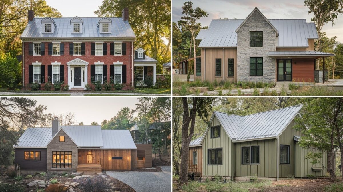 19 Silver Metal Roof House Color Combinations That Work - WillyHomes