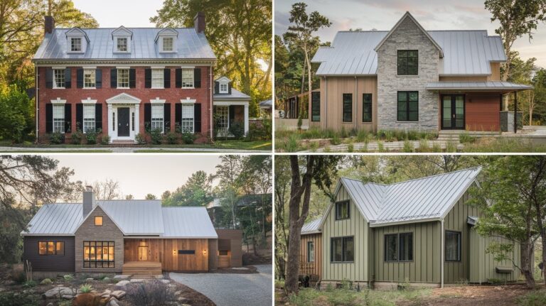 19 Silver Metal Roof House Color Combinations That Work - WillyHomes