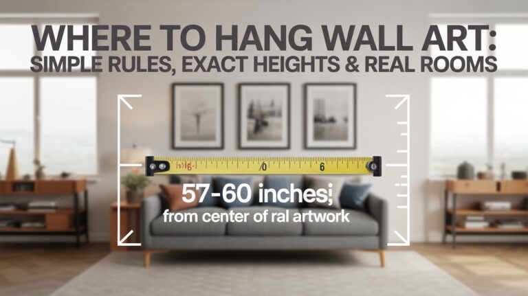 Where to Hang Wall Art: Simple Rules, Exact Heights & Real Rooms ...