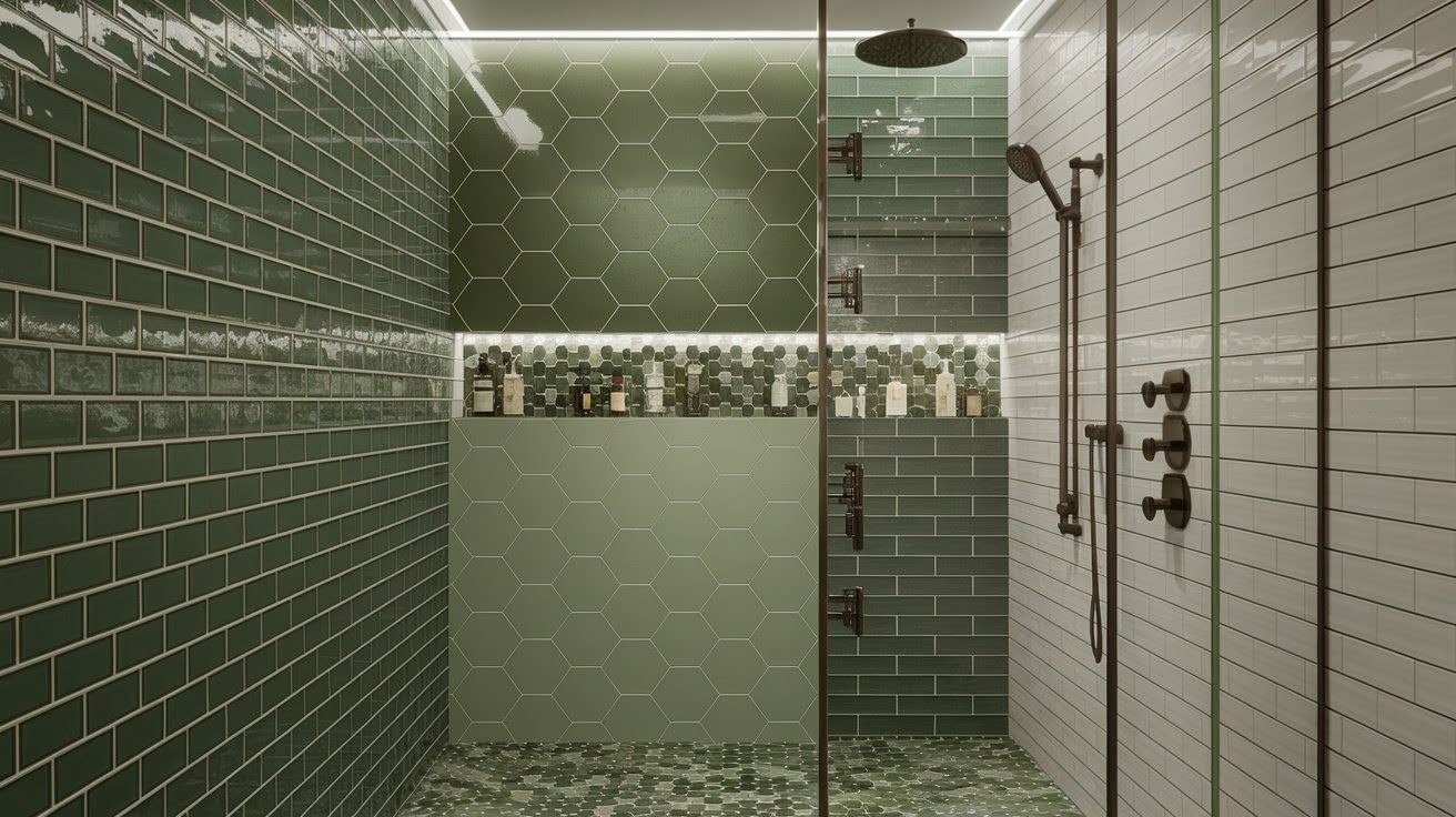 39 Amazing Green Tile Shower Ideas - WillyHomes